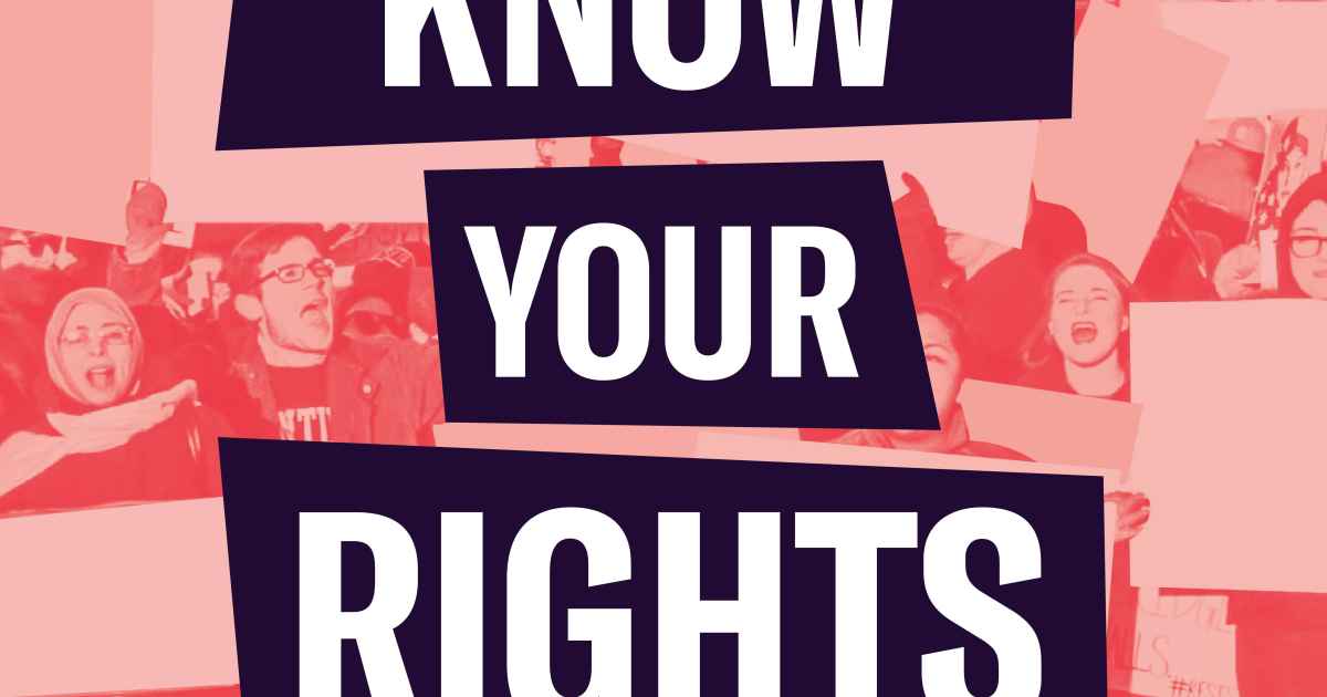 Know Your Rights - Protesting | ACLU of Illinois